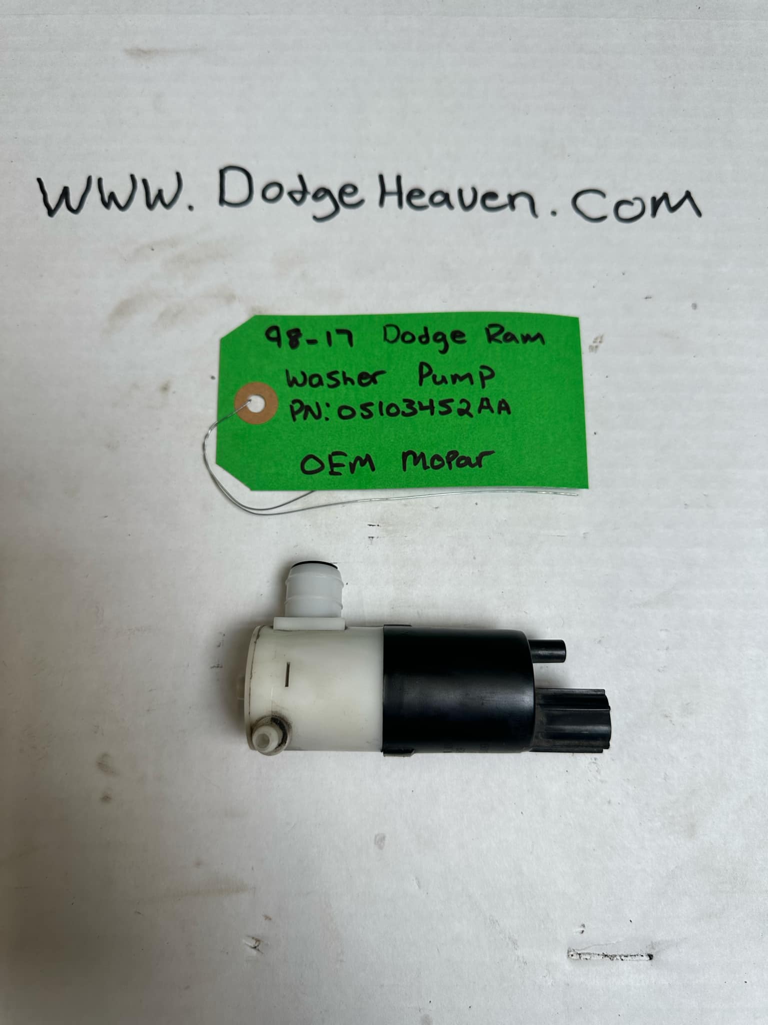 1998-2017 Dodge Ram 1500/2500/3500 Windshield Washer Fluid Pump (OEM)