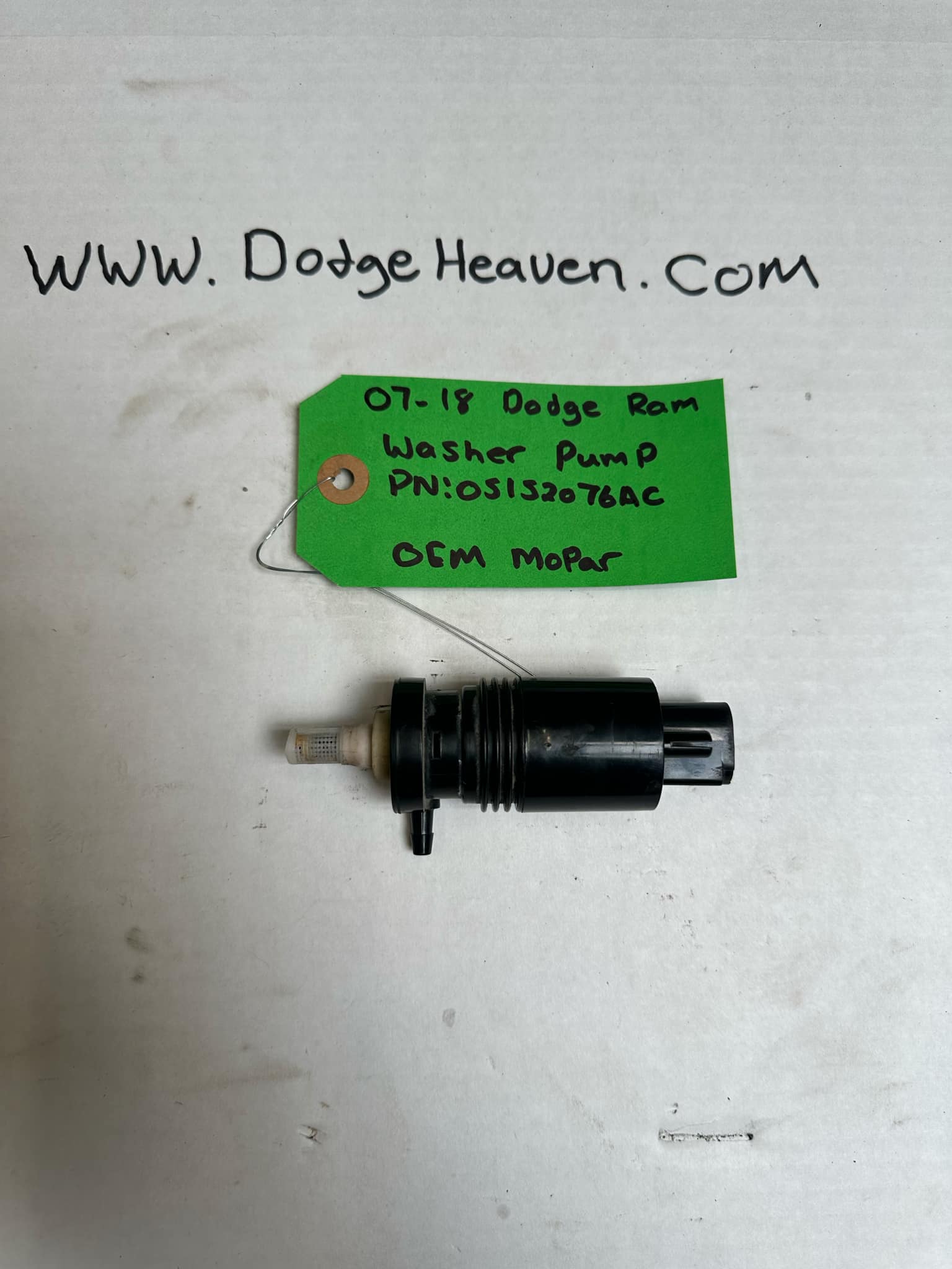 2007-2018 Dodge Ram 1500/2500/3500 Windshield Washer Fluid Pump (OEM)