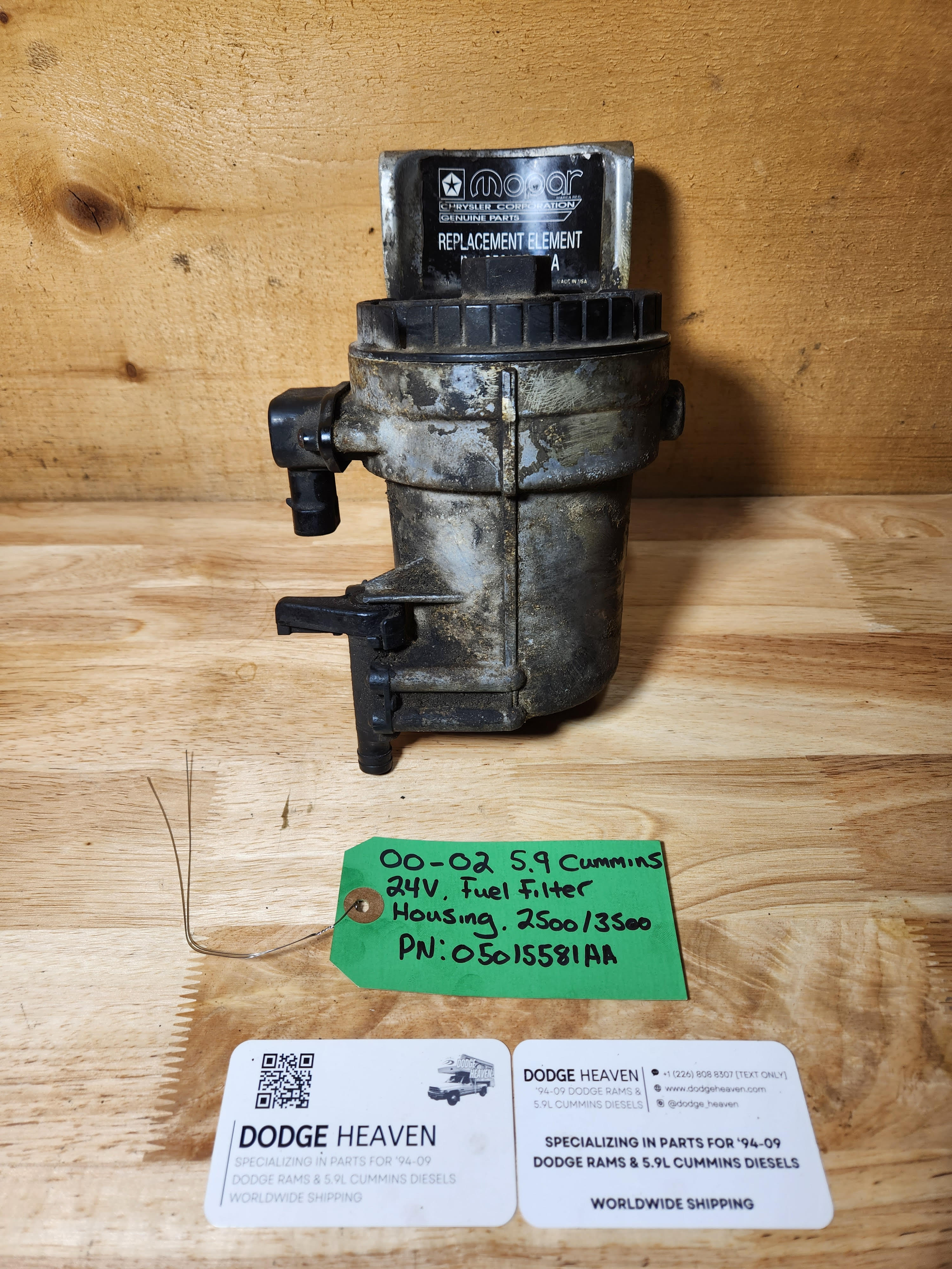 2000-2002 Dodge Ram 2500/3500 5.9L 24V Cummins Fuel Filter Housing