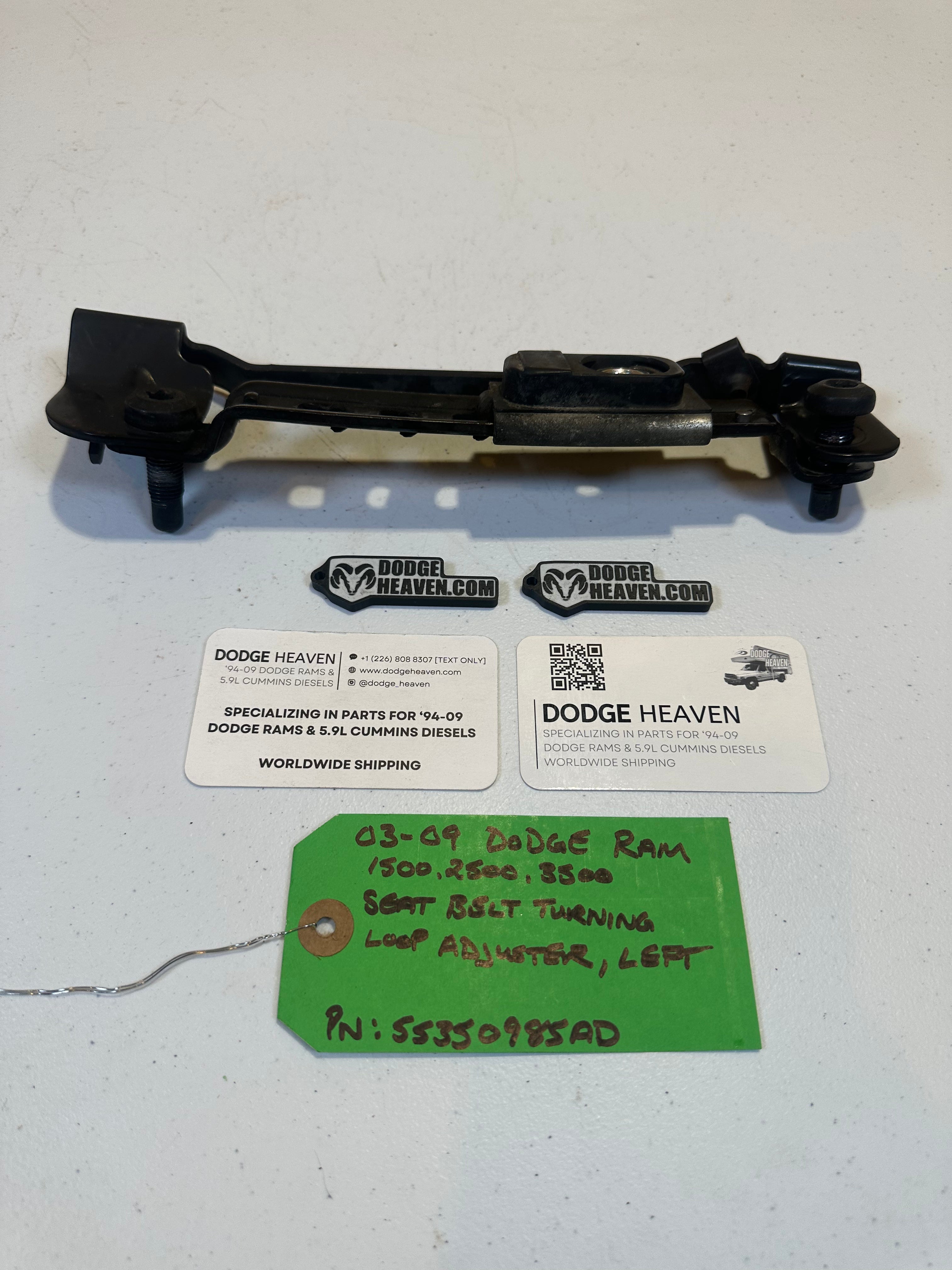 2003-2009 Dodge Ram 1500 2500 3500 Driver-Side Seat Belt Turning loop