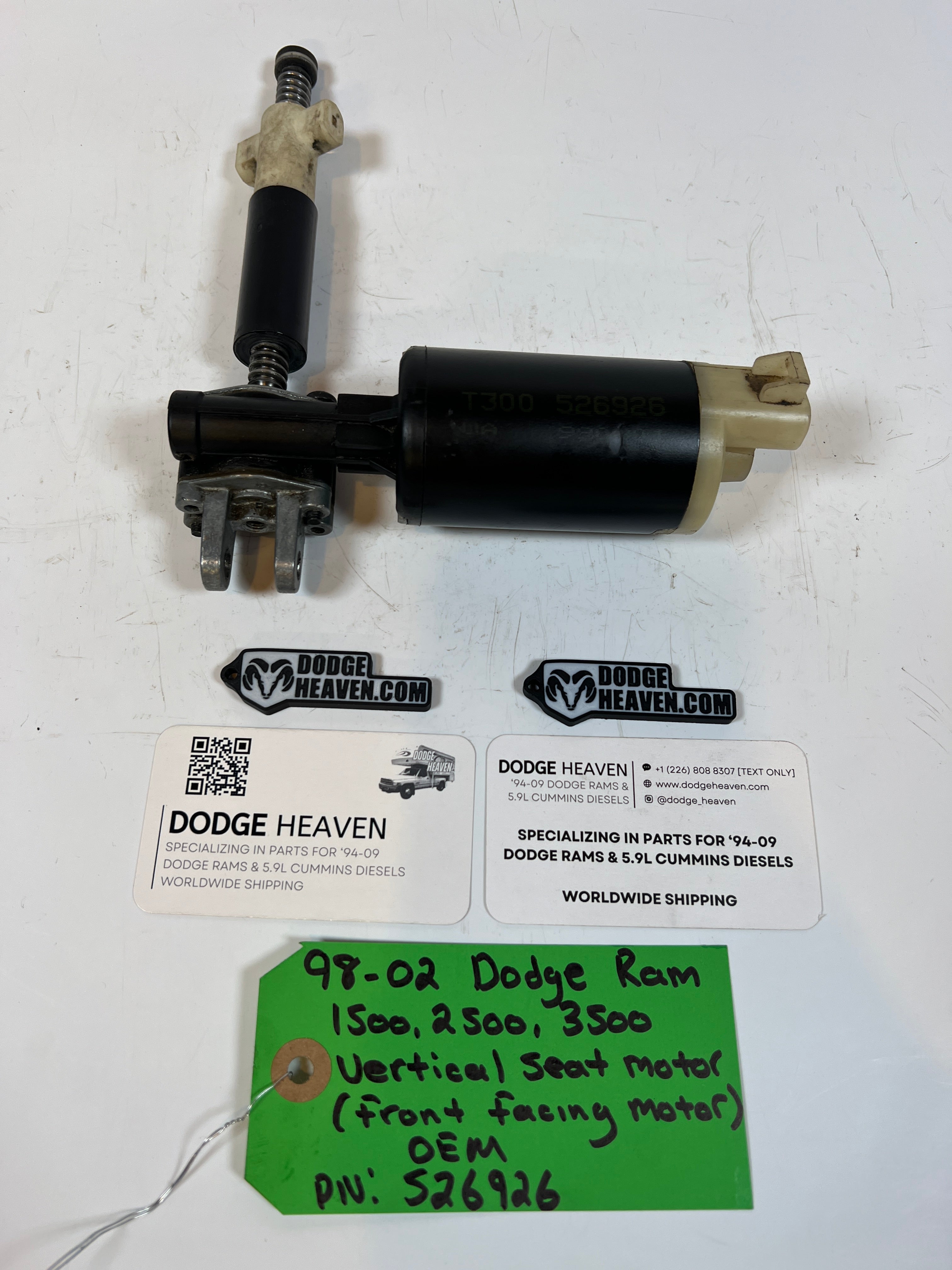 1998-2002 Dodge Ram 1500-3500 Vertical Seat Motor ( Front Facing Motor