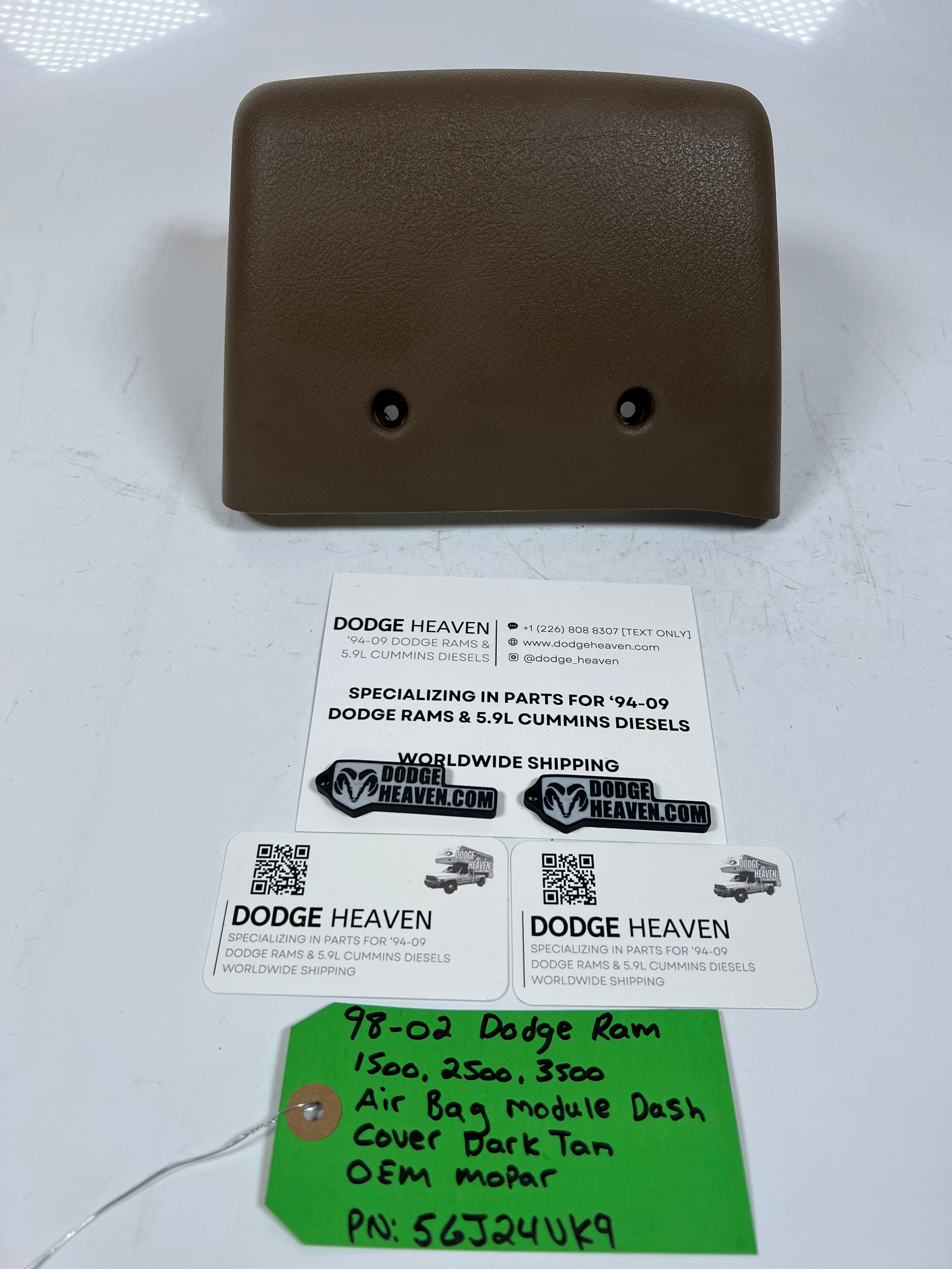 1998-2002 Dodge Ram Lower Dash Crash Sensor Trim Cover Dark Tan