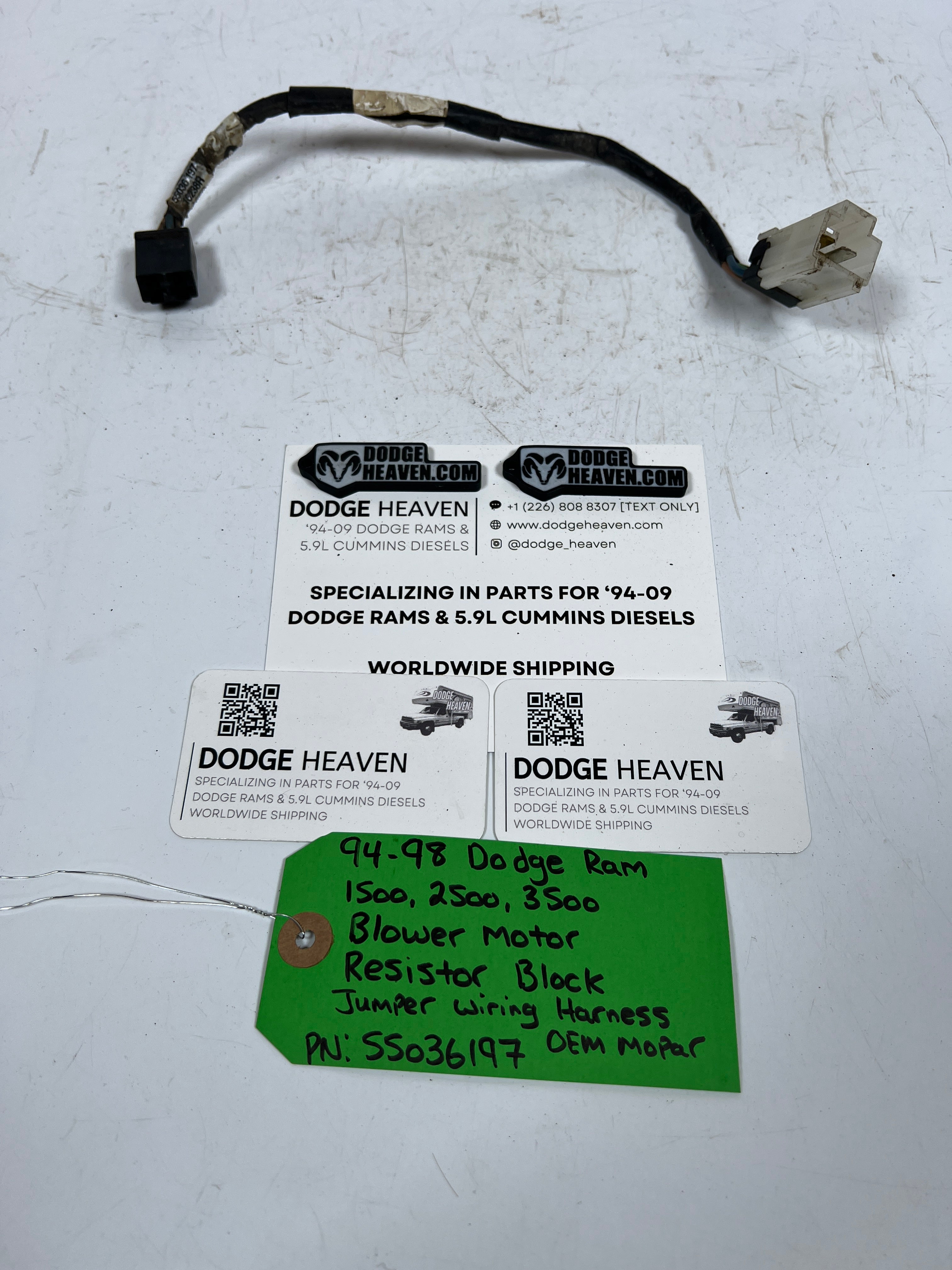 1994-1998 Dodge Ram Blower Motor Resistor Jumper Wiring Harness