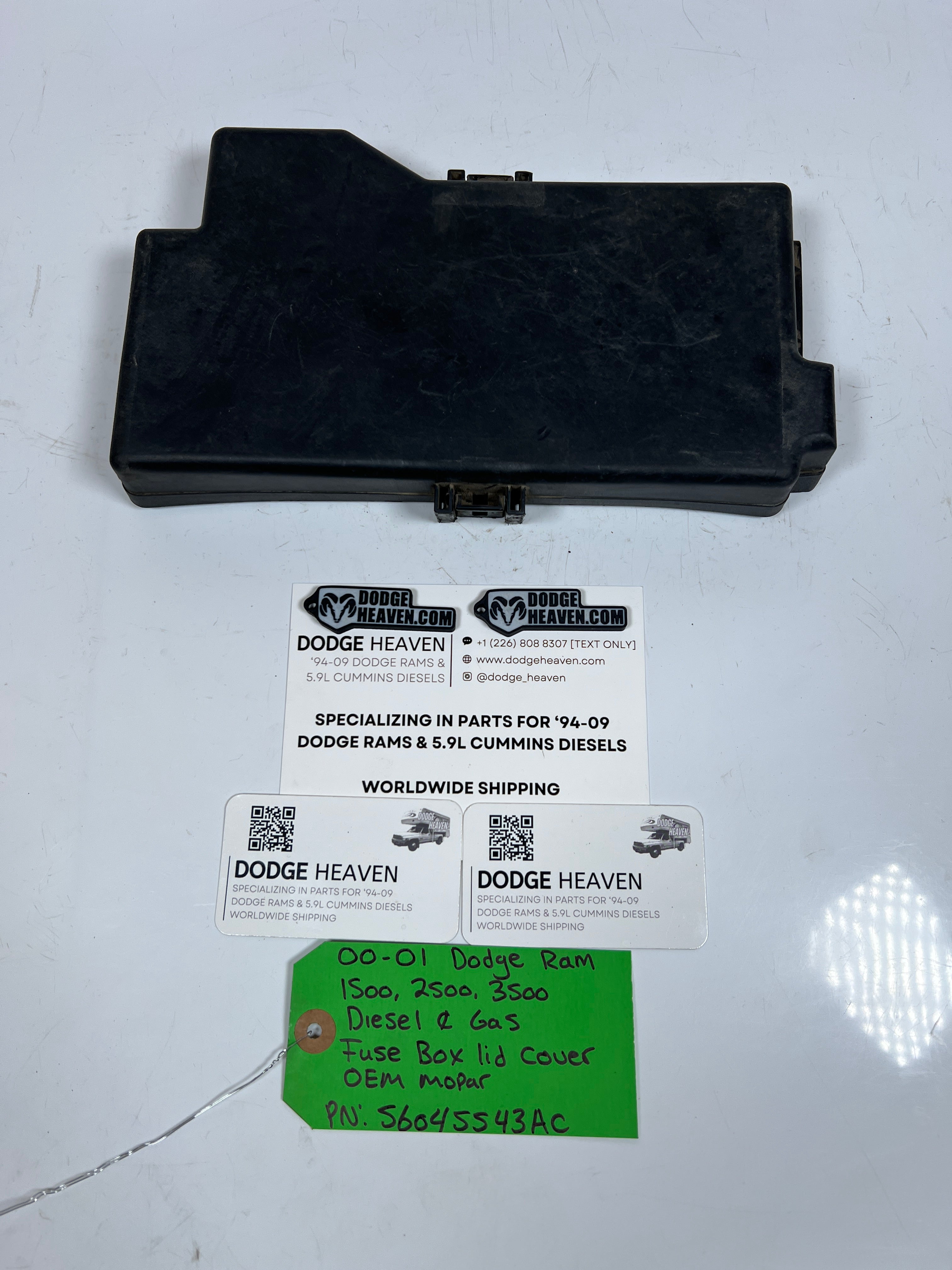 2000-2001 Dodge Ram 1500-3500 Diesel & Gas Fuse Box Lid Cover