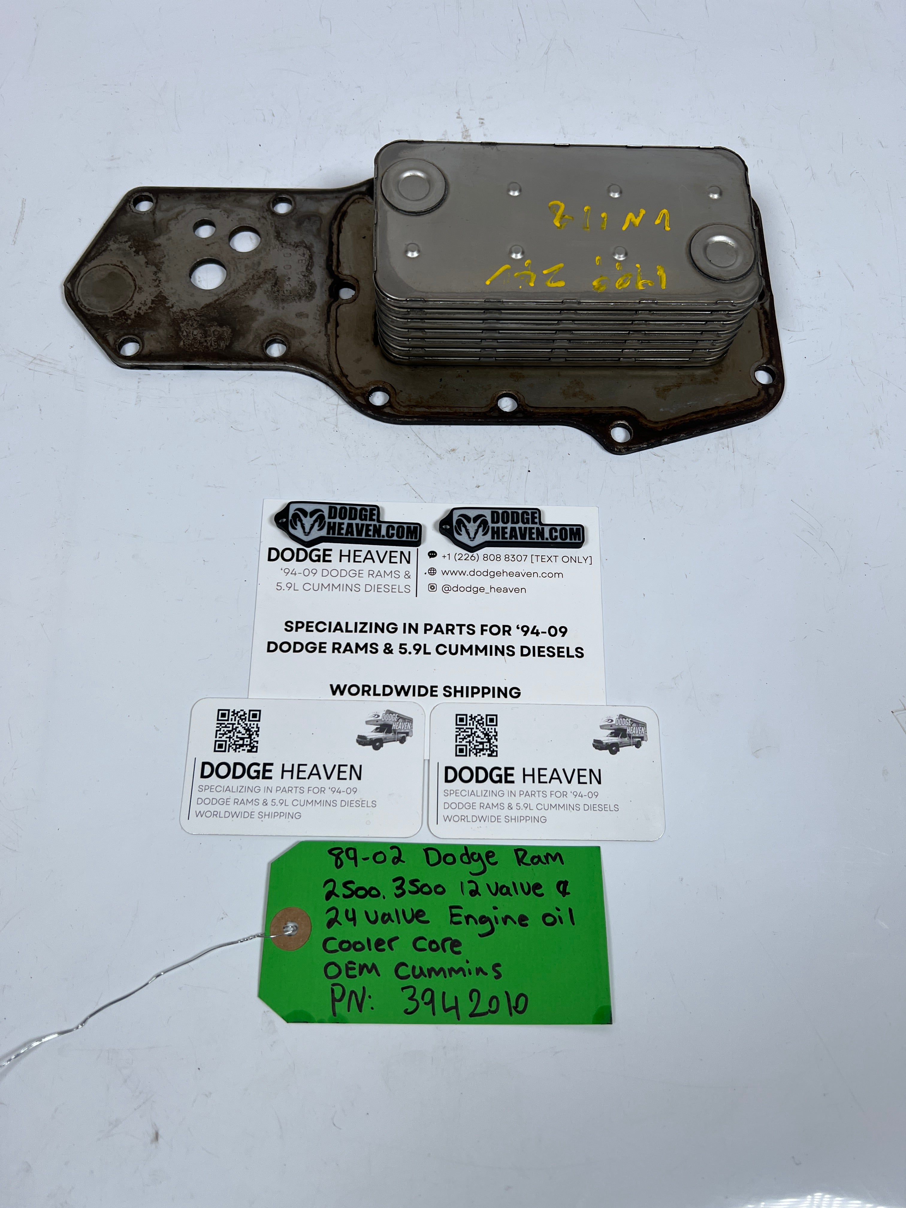 1989-2002 Dodge Ram 12 Valve & 24 Valve Engine Oil Cooler Core