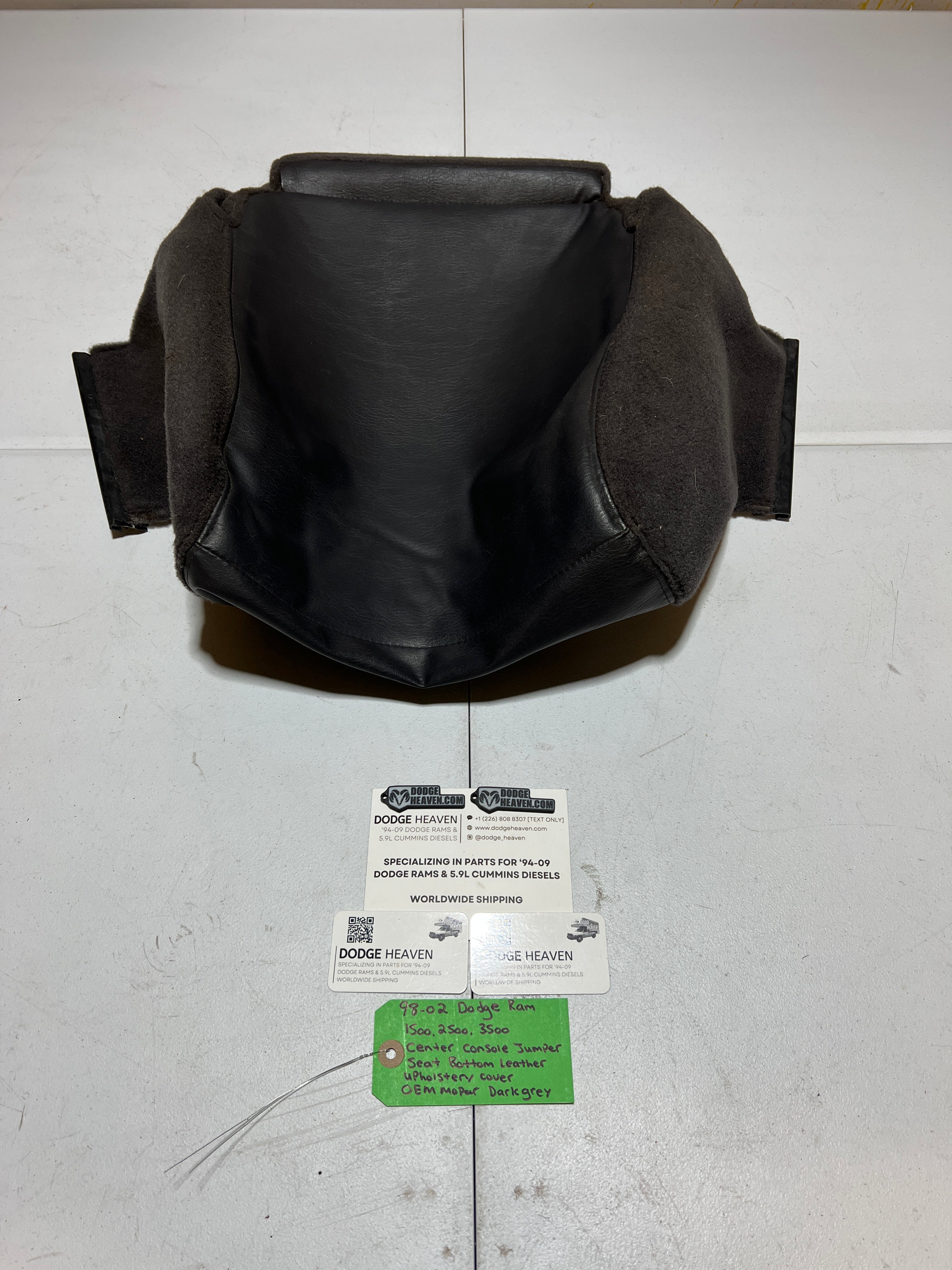 1998-2002 Dodge Ram Center Console Jumper Seat Bottom Leather Upholste